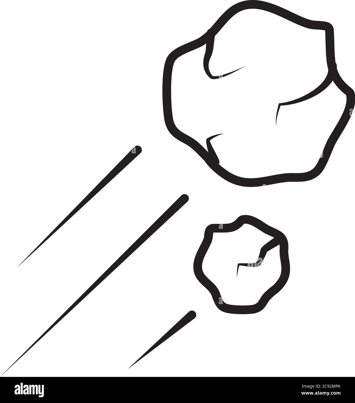 flying stones line style icon design, Manifestation protest and ...