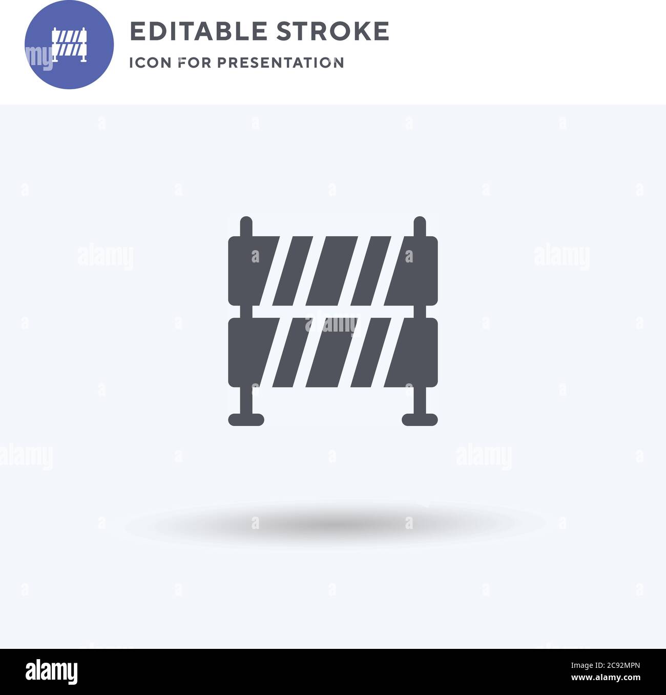 Barrier icon vector, filled flat sign, solid pictogram isolated on ...