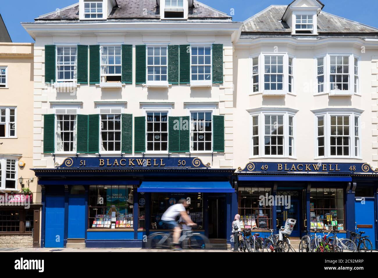Exterior of world famous Blackwells bookshop on Broad Street in Oxford ...