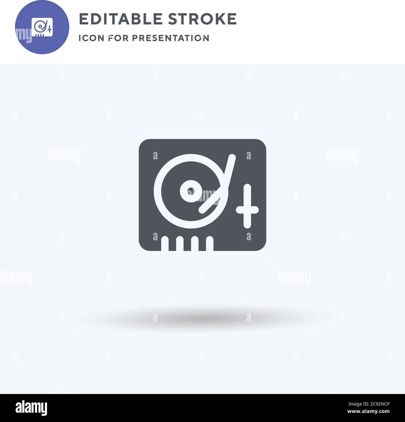 Turntable icon vector, filled flat sign, solid pictogram isolated on ...