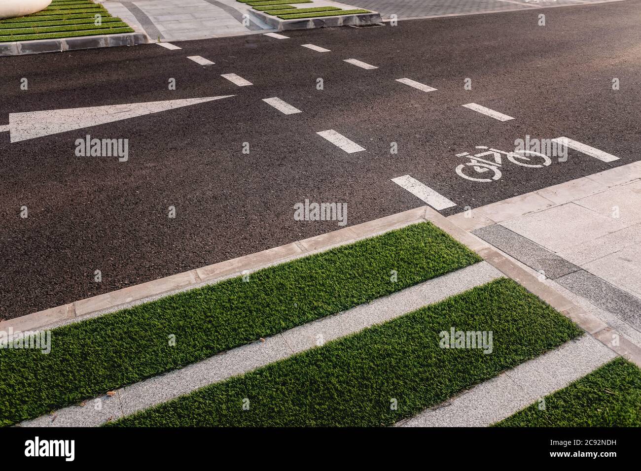 Design of new integrated bike lanes in a pedestrian friendly ...