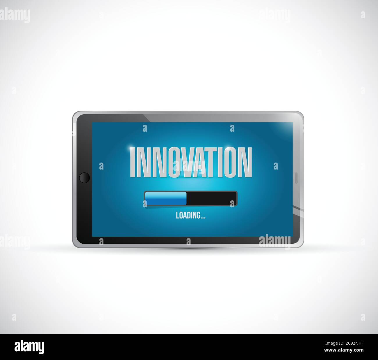 Tablet loading innovation illustration design over a white background ...