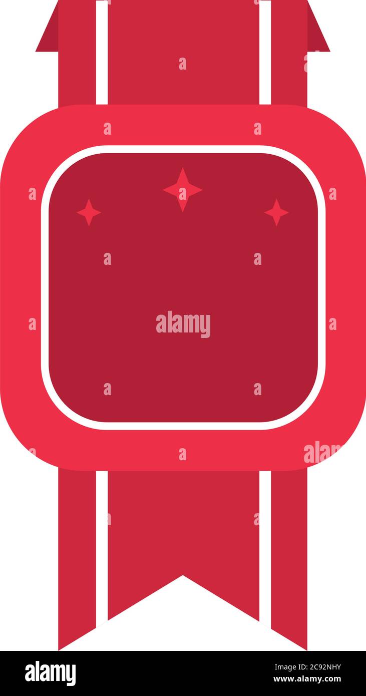 square seal stamp icon over white background, flat style, vector ...