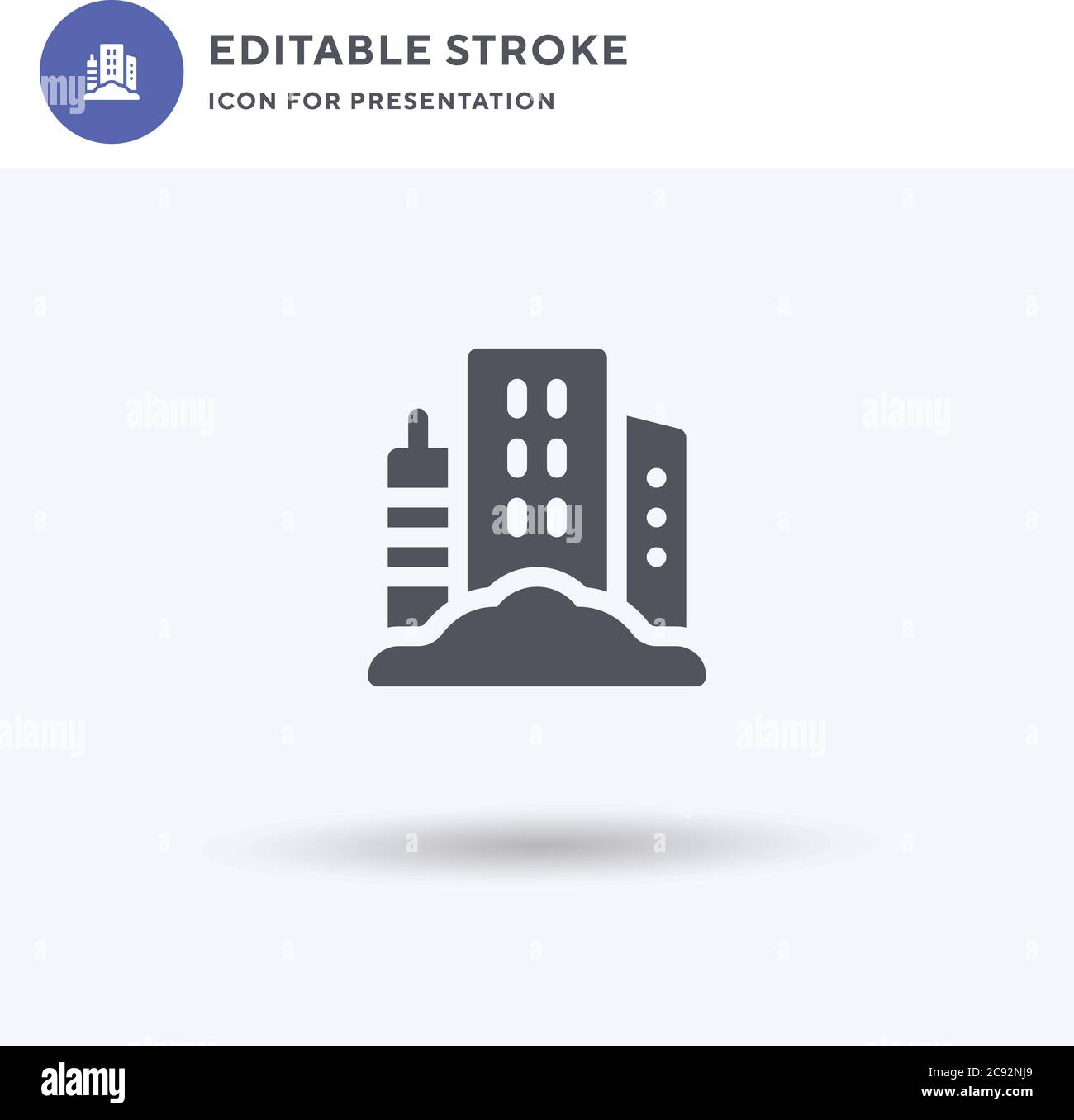 Contamination icon vector, filled flat sign, solid pictogram isolated ...