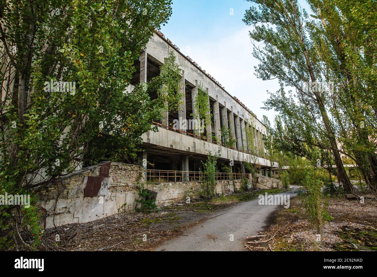 Abandoned buildings of ghost town Pripyat Chornobyl Zone, radiation ...