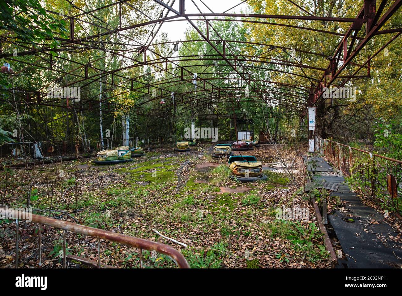 Amusement park in Pripyat. exclusion Zone of Chernobyl ghost city ...