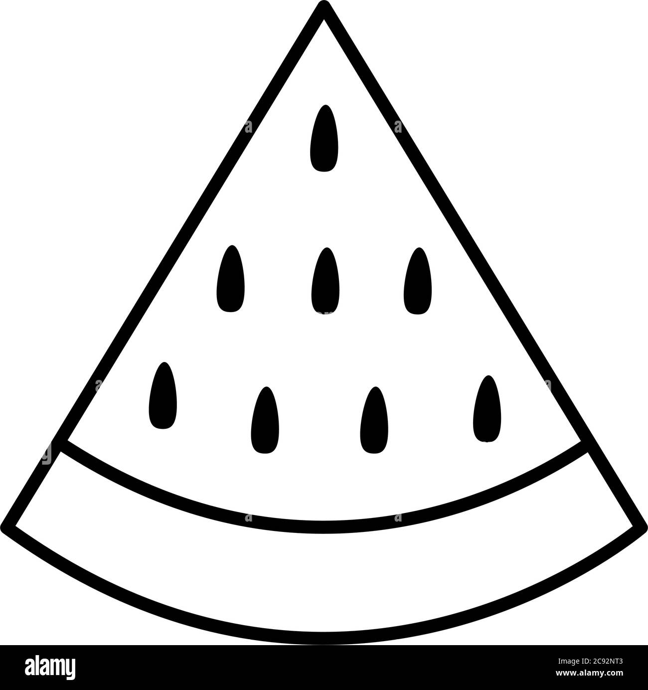 watermelon line style icon design, Fruit healthy organic food sweet and ...