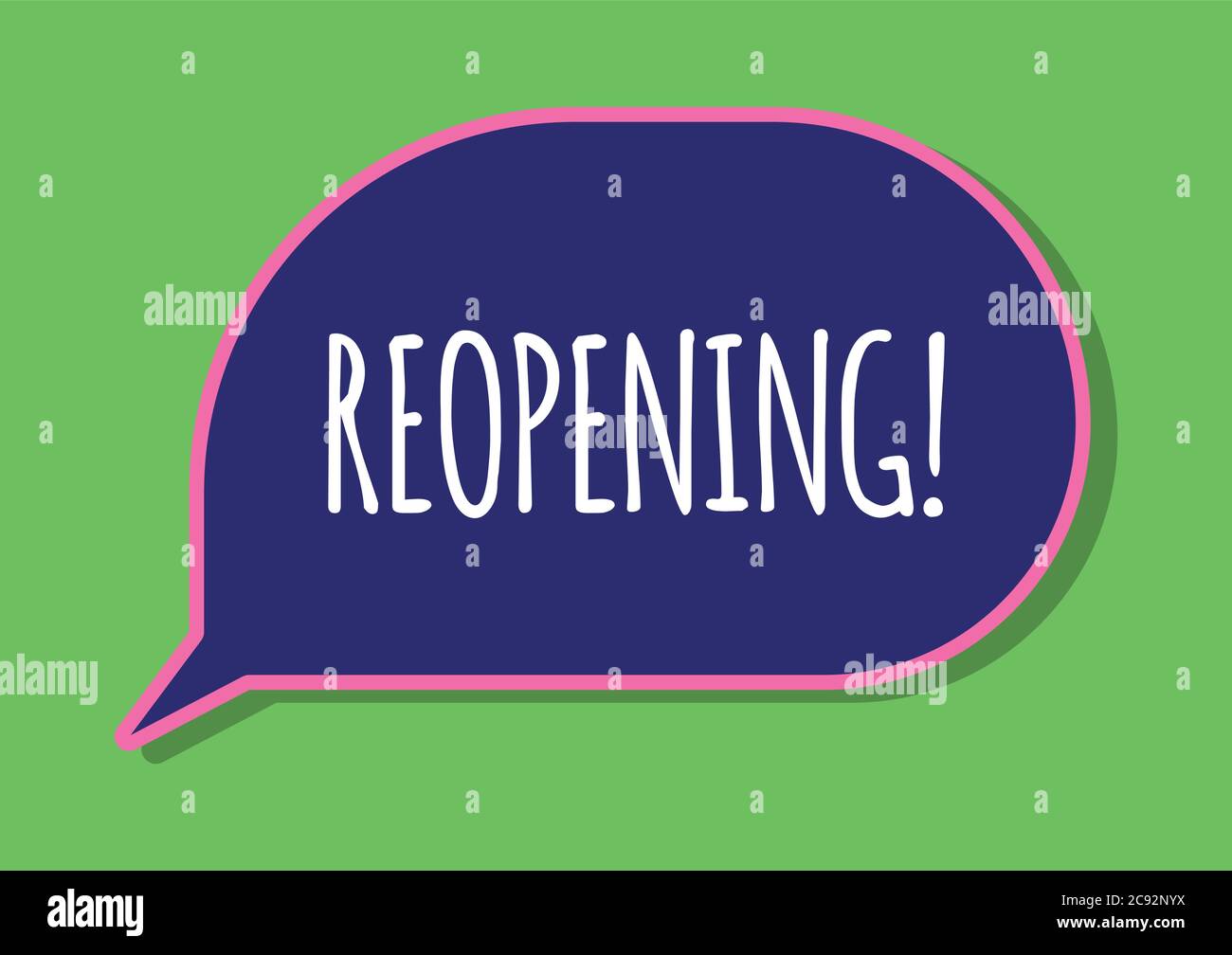 Reopening speech bubble vector illustration Stock Vector Image & Art - Alamy