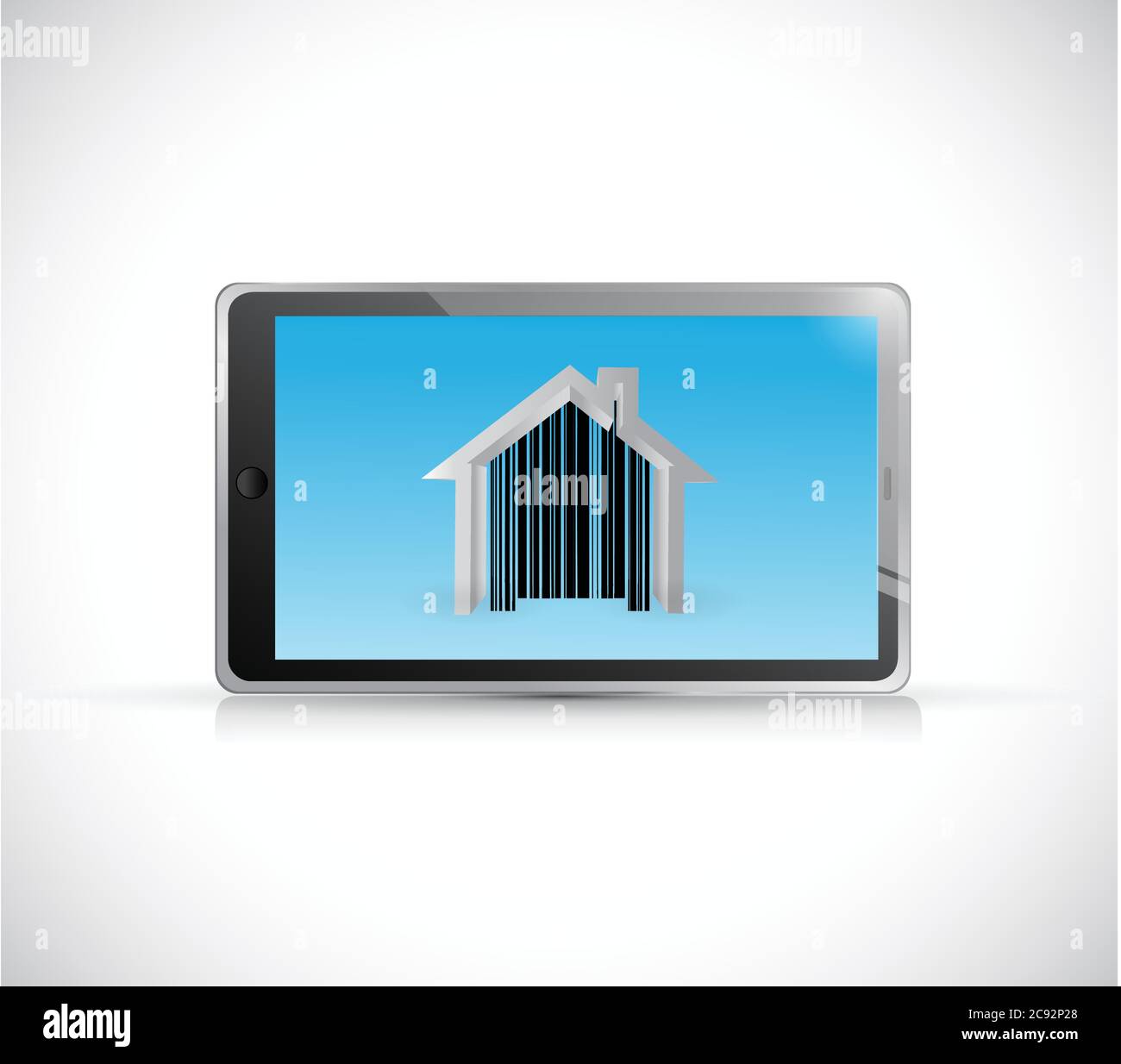 Home search tablet concept illustration design over a white background ...