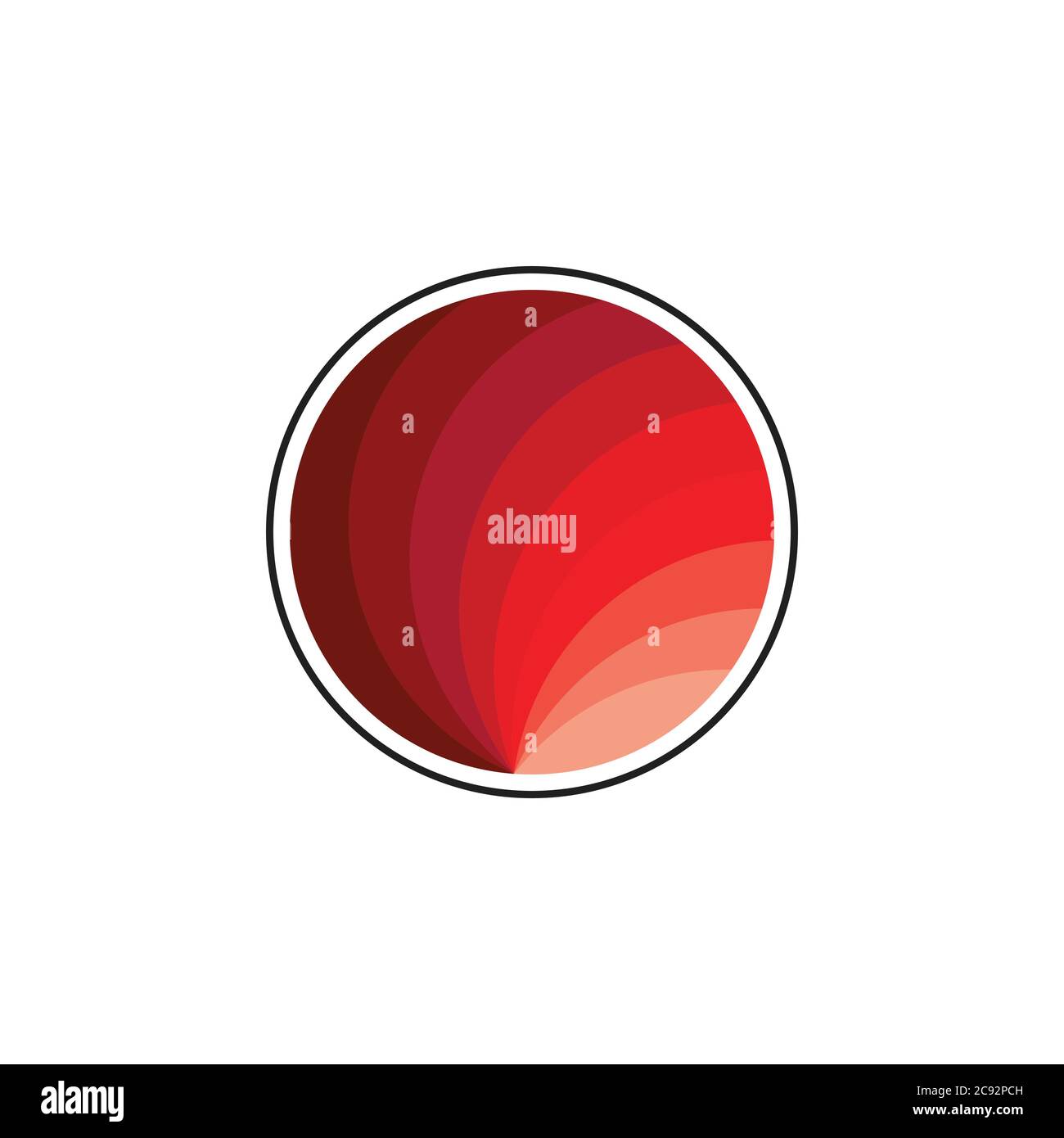 curves gradient red circle logo vector Stock Vector Image & Art - Alamy
