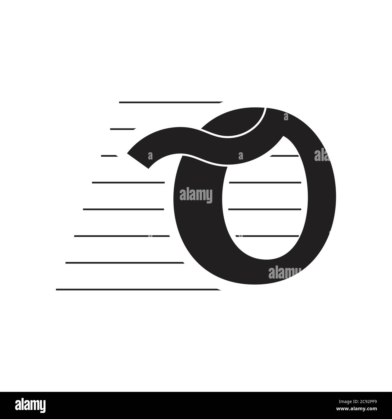 letter o ribbon shape logo vector Stock Vector Image & Art - Alamy