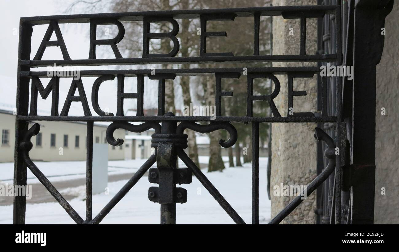 Dachau Germany, Europe - Feb 16, 2013 -entrance gate of Dachau ...