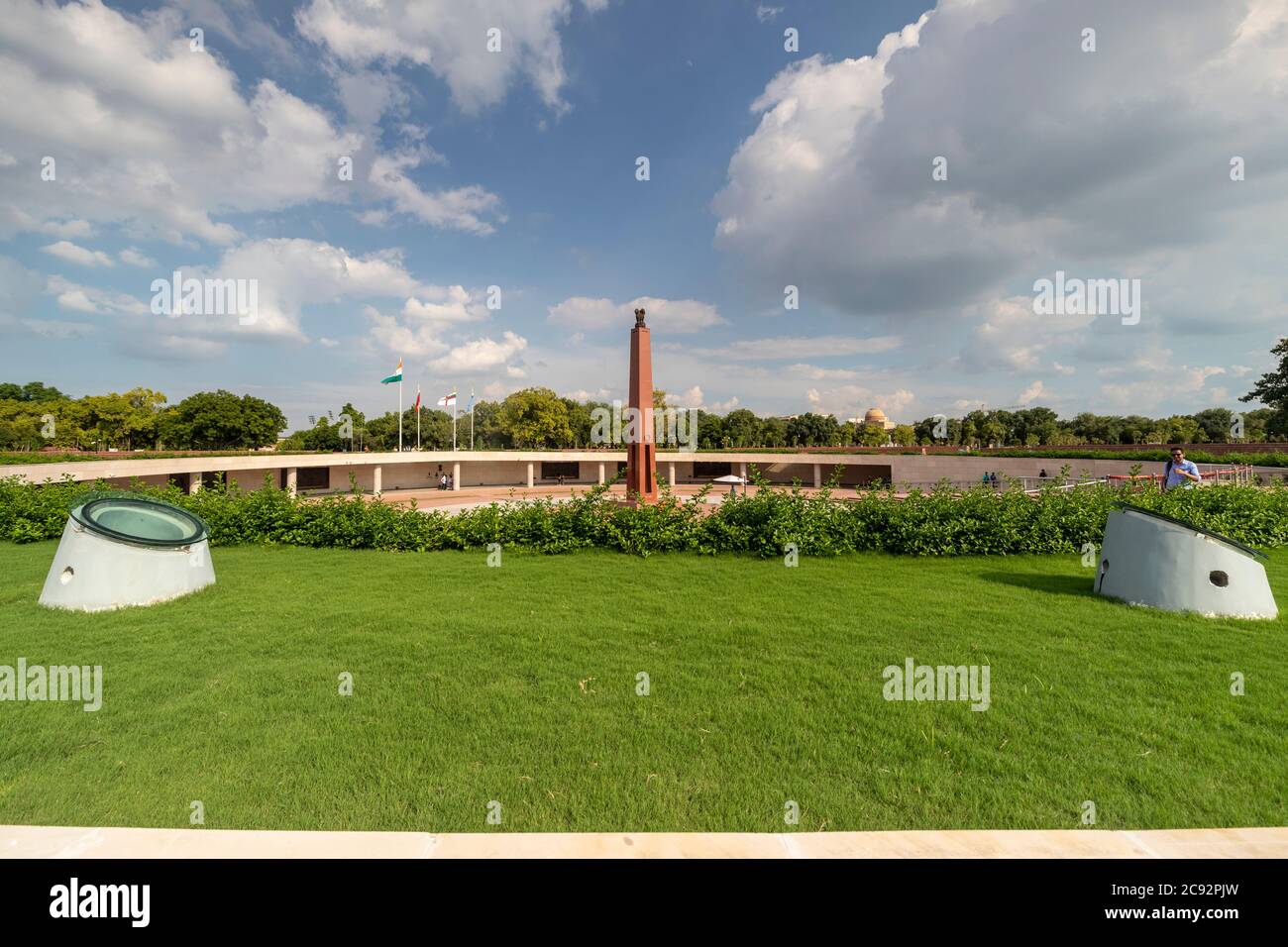 View of the pillar at the popular National War Museum in central Delhi ...