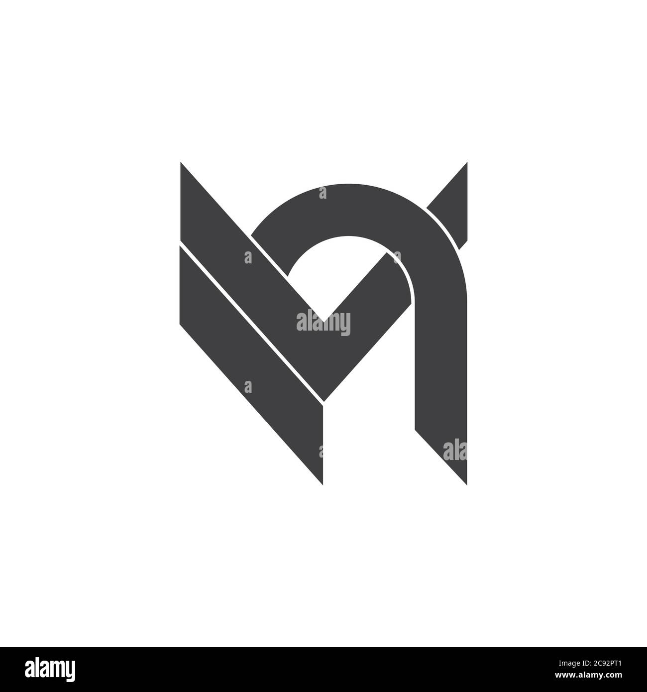 letter mn abstract line geometric logo vector Stock Vector Image & Art ...