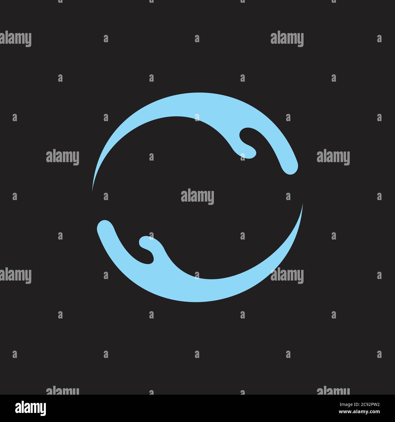 circle blue waves hand shape logo vector Stock Vector Image & Art - Alamy