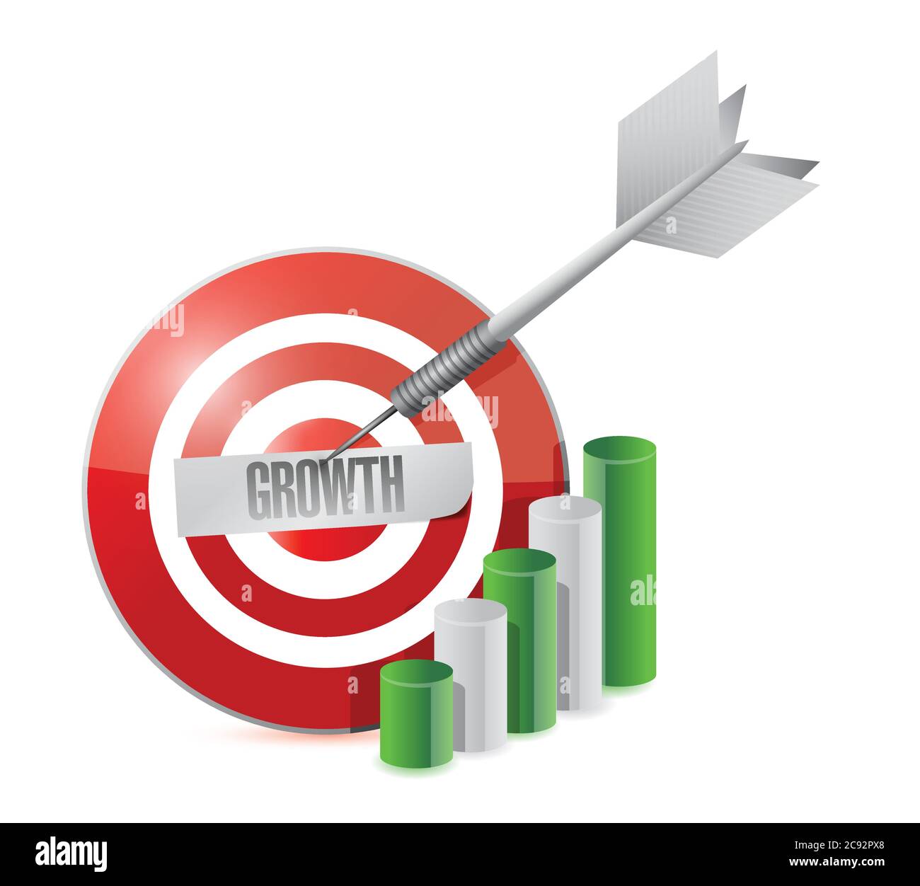 Target growth. illustration design over a white background Stock Vector ...