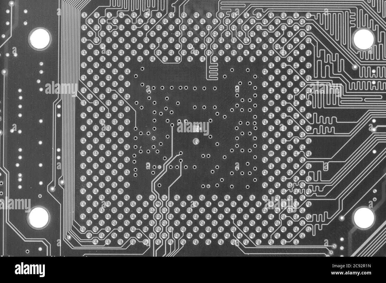 the printed circuit board with contact paths close up Stock Photo - Alamy