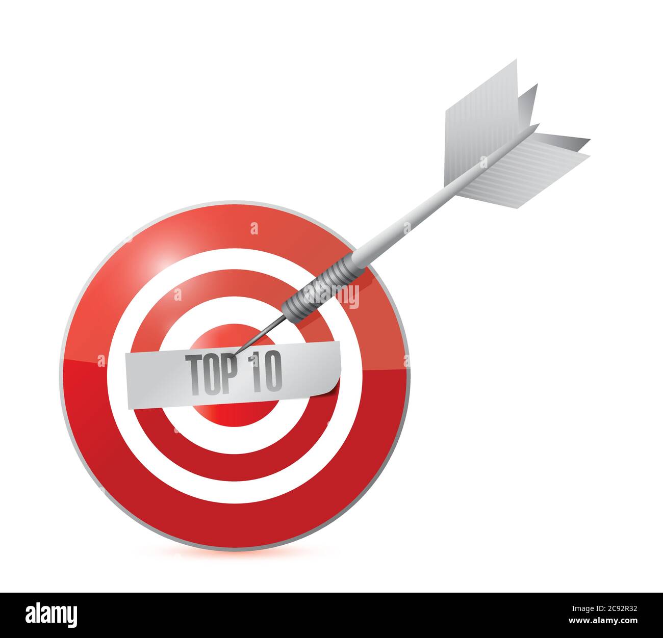 Top ten target and dart illustration design over a white background ...