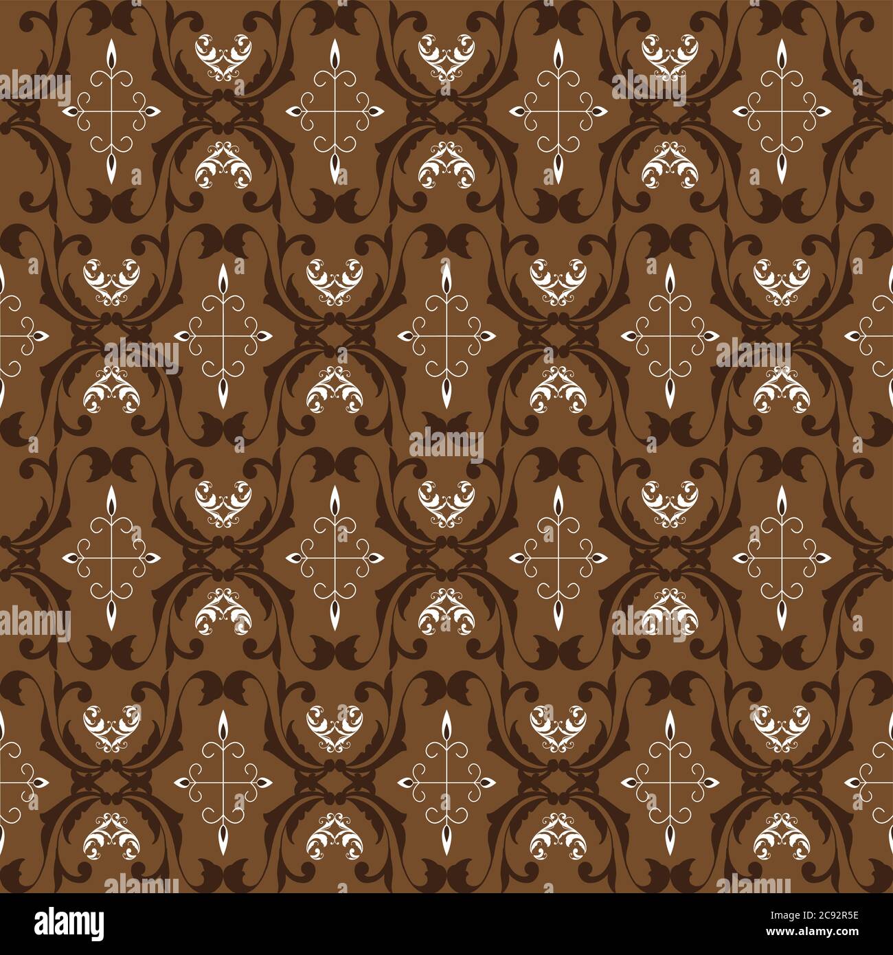 Unique pattern for traditional batik clothes with brown color design ...