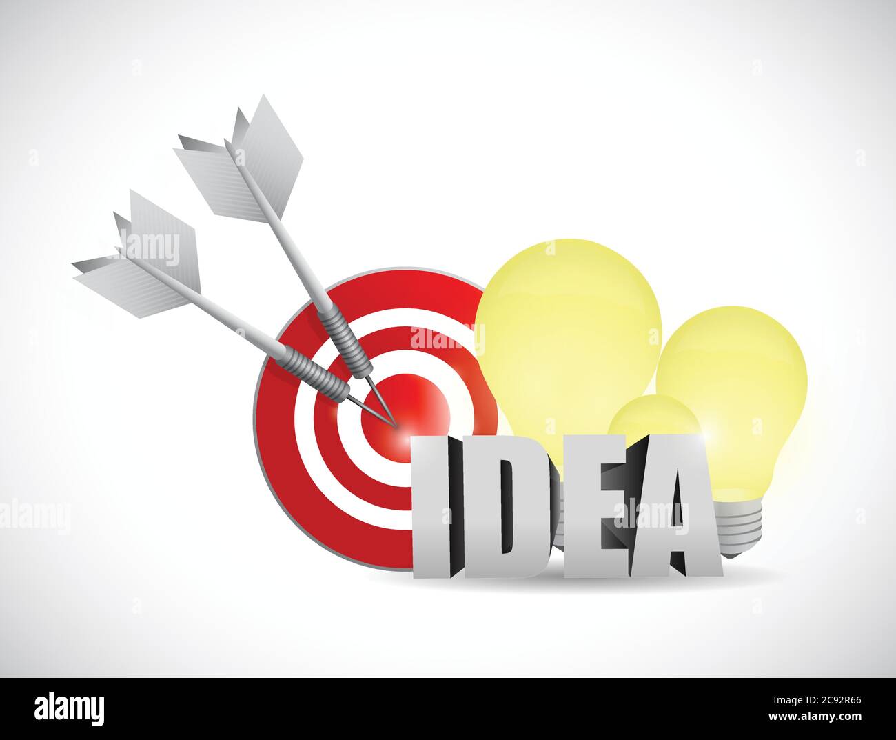 Idea target illustration design over a white background Stock Vector ...