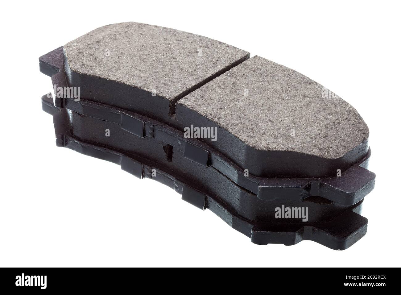 Brake pads, car spare parts isolated Stock Photo - Alamy