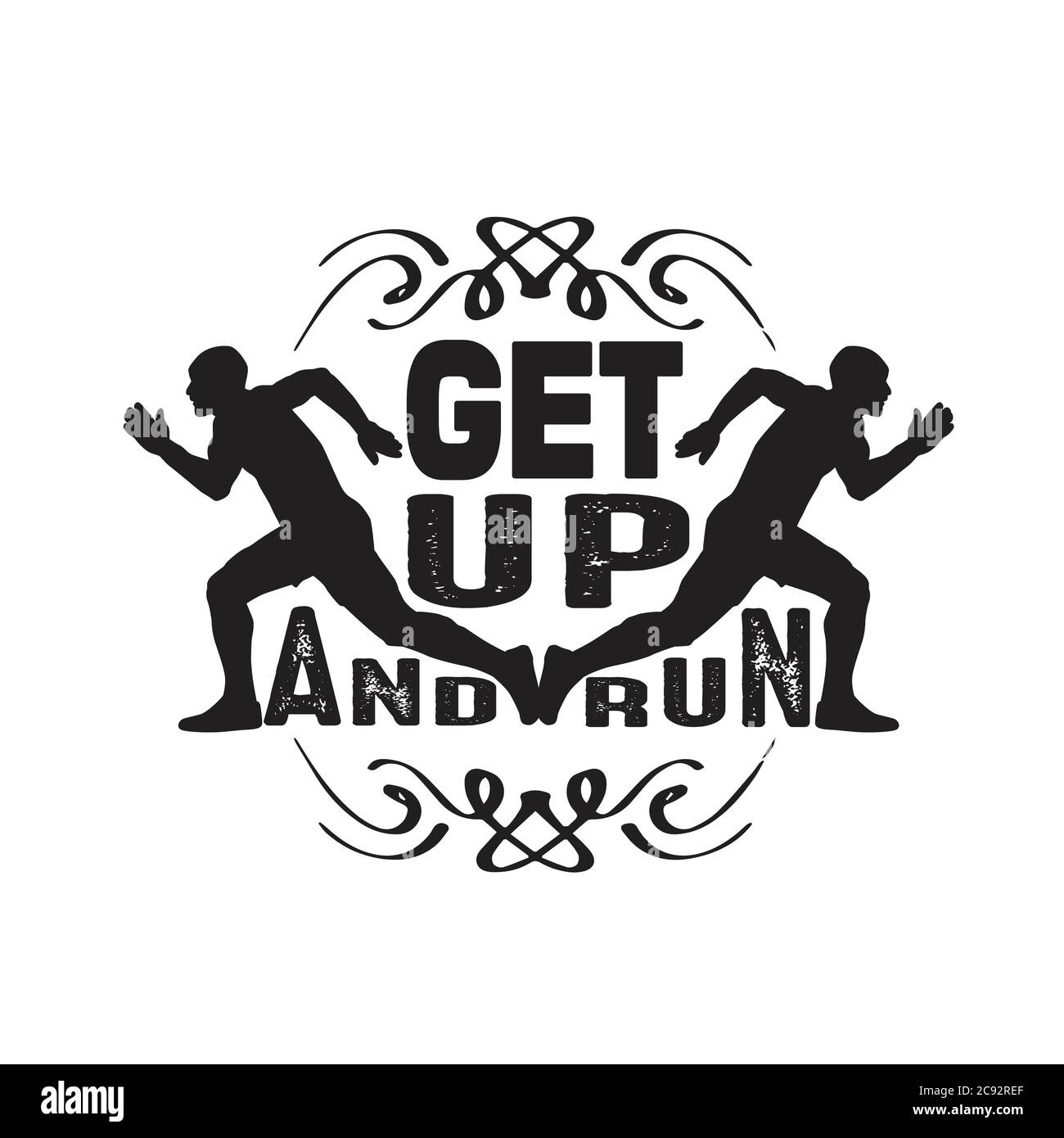 Running Quote. Worry less run more Stock Vector Image & Art - Alamy