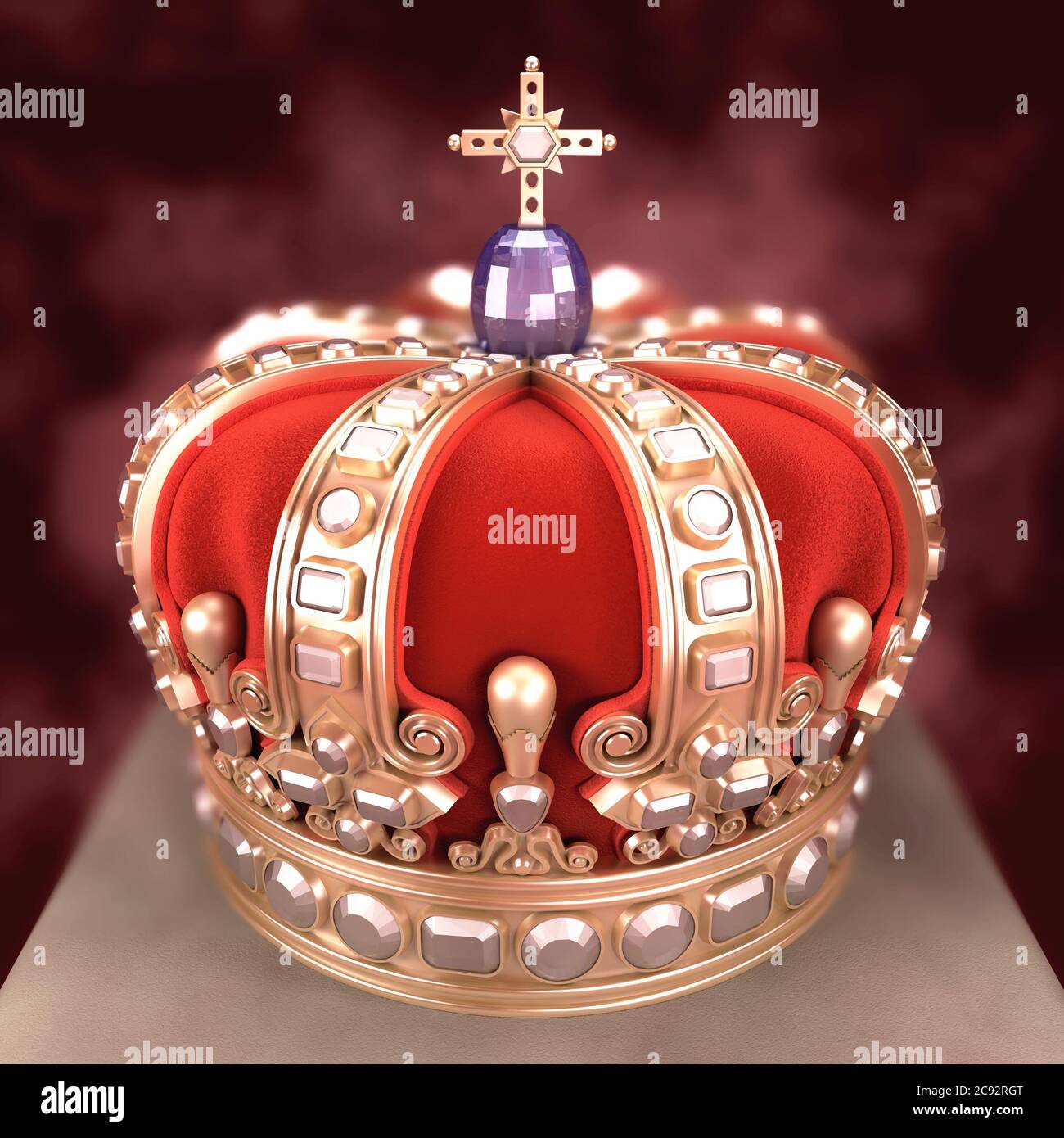 Royal Crown 3D Render Stock Photo - Alamy