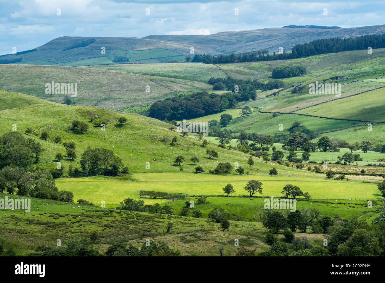 View over Whitewell, Clitheroe, Lancashire, UK Stock Photo - Alamy