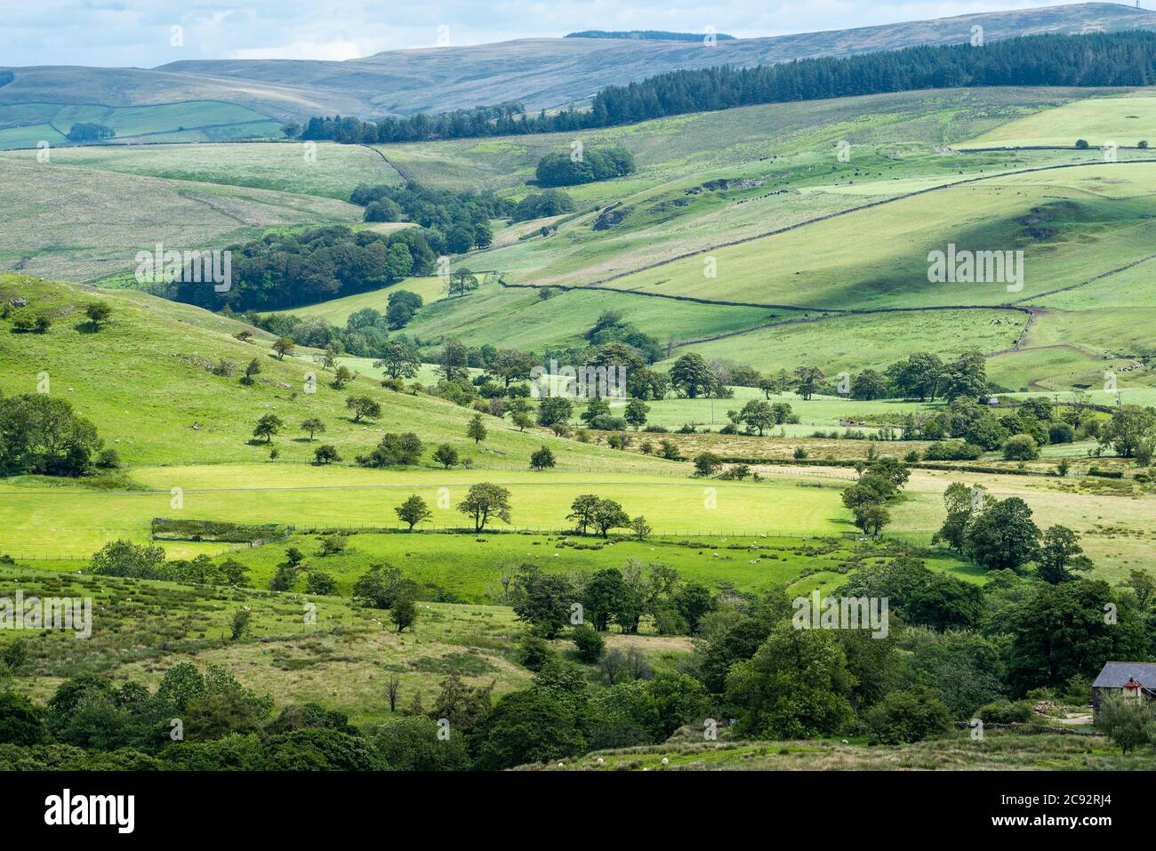 View over Whitewell, Clitheroe, Lancashire, UK Stock Photo - Alamy