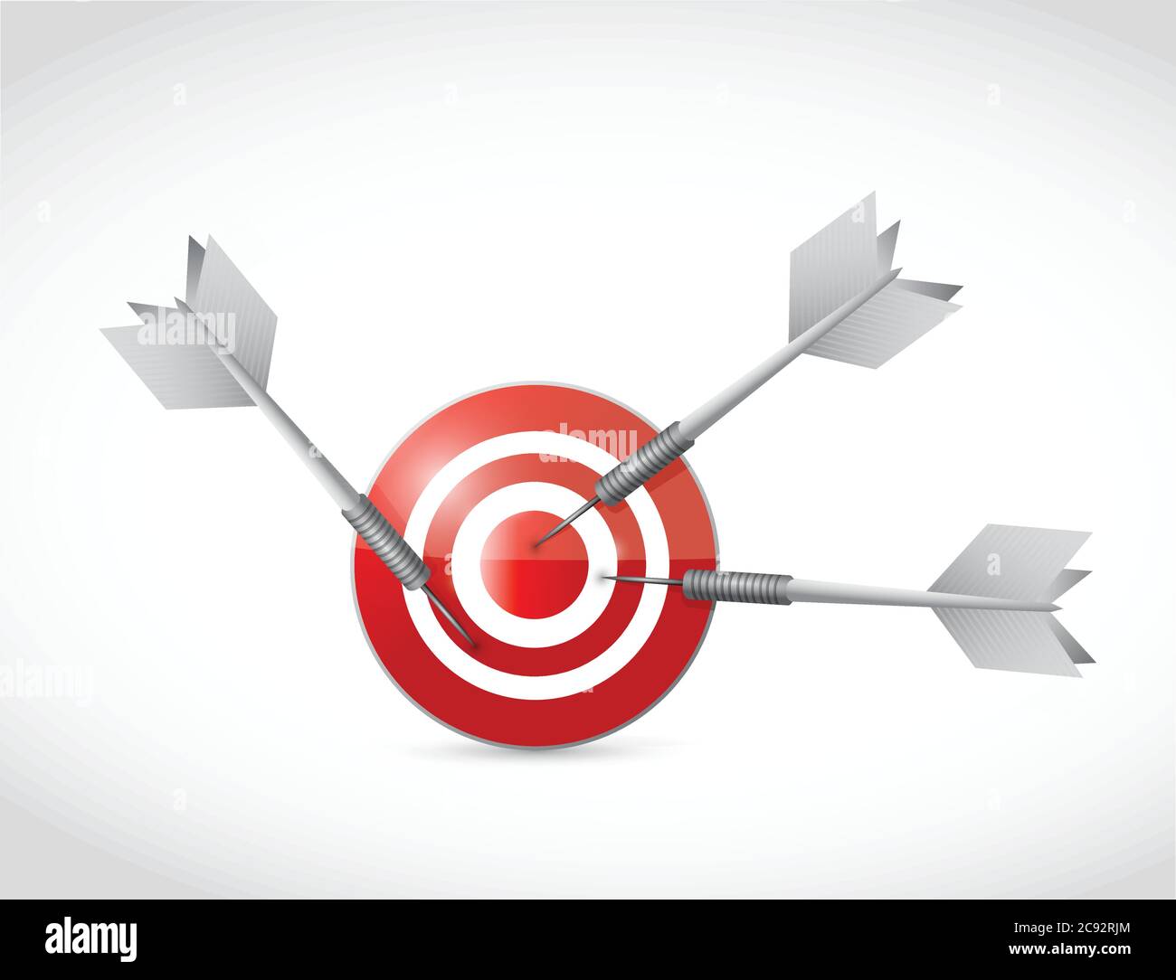 Target and multiple darts. illustration design over a white background ...