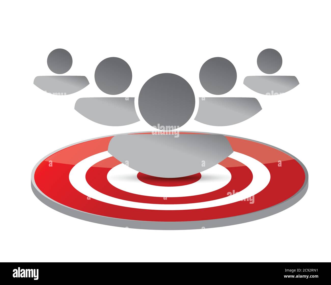 Marketing people concept target illustration design over white Stock ...
