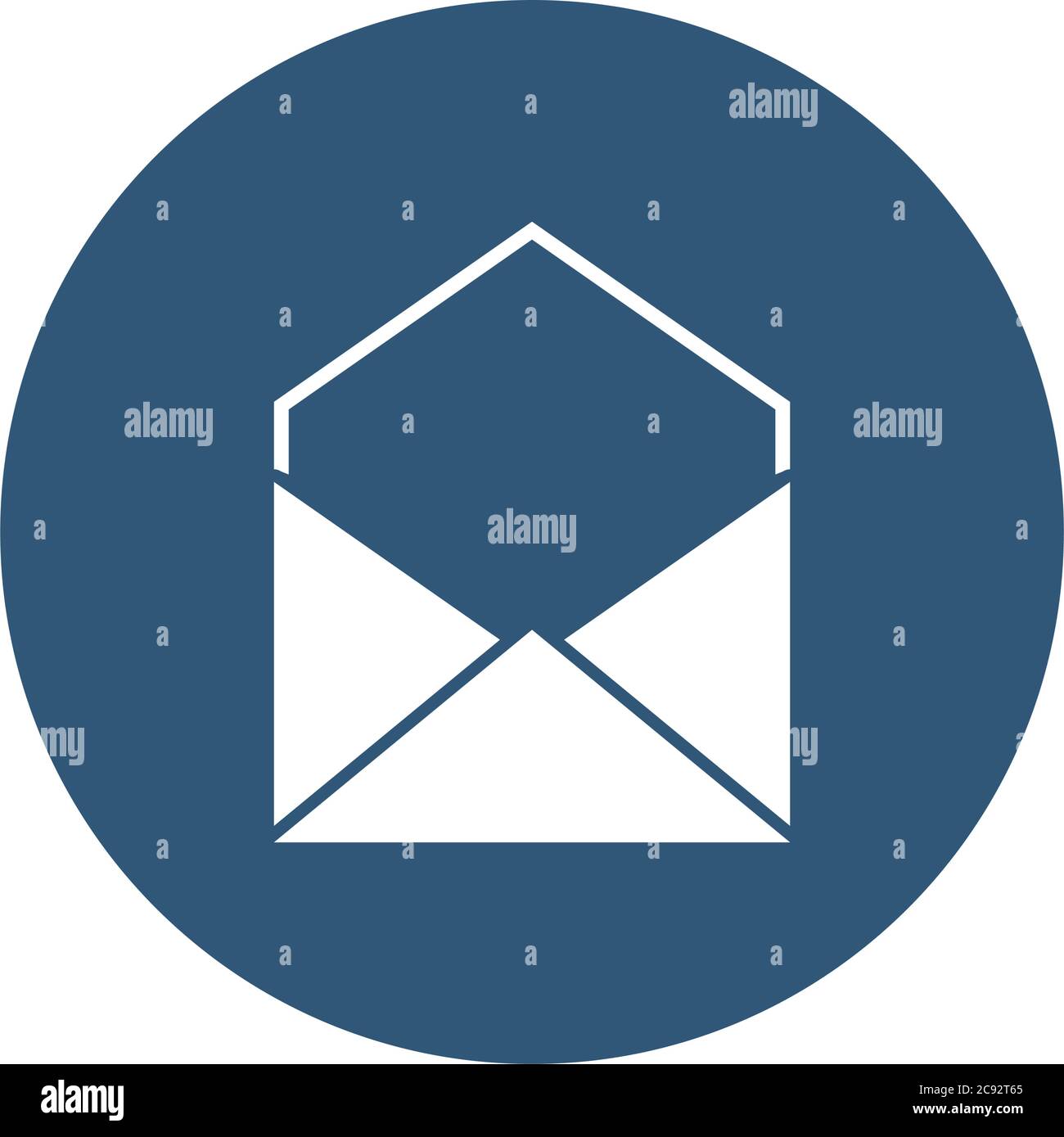 mail envelope icon over white background, block style, vector ...