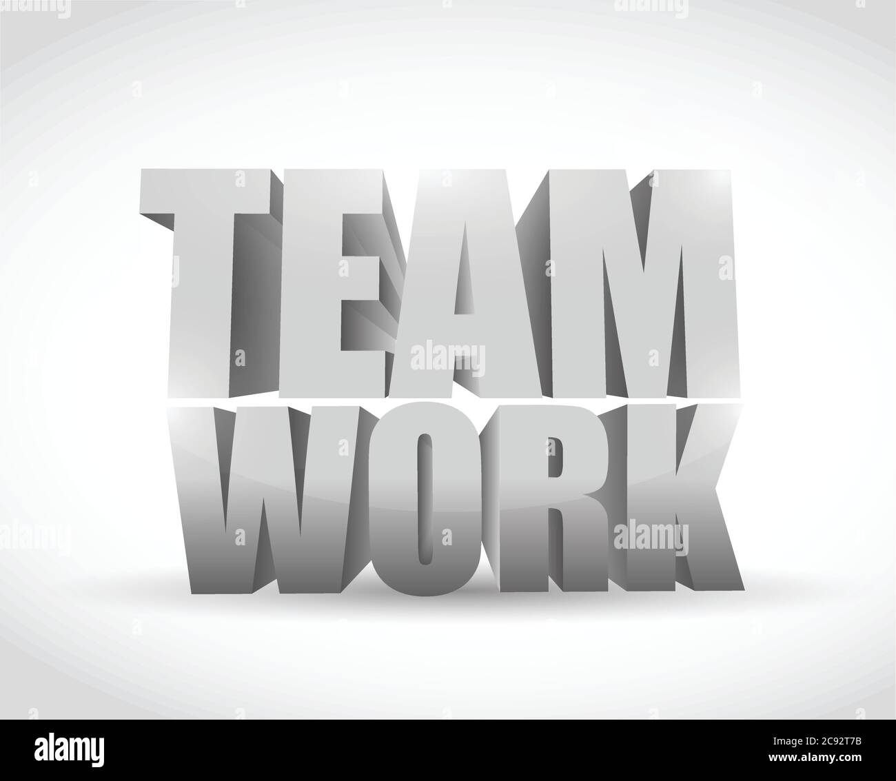Teamwork 3d text illustration design over a white background Stock ... Teamwork 3d text illustration design over a white background Stock ...