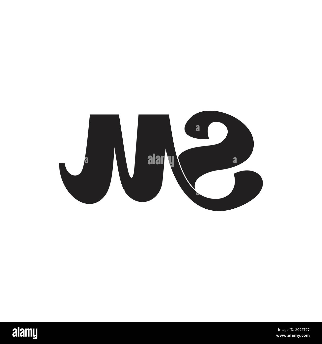 letter ms simple curves logo vector Stock Vector Image & Art - Alamy
