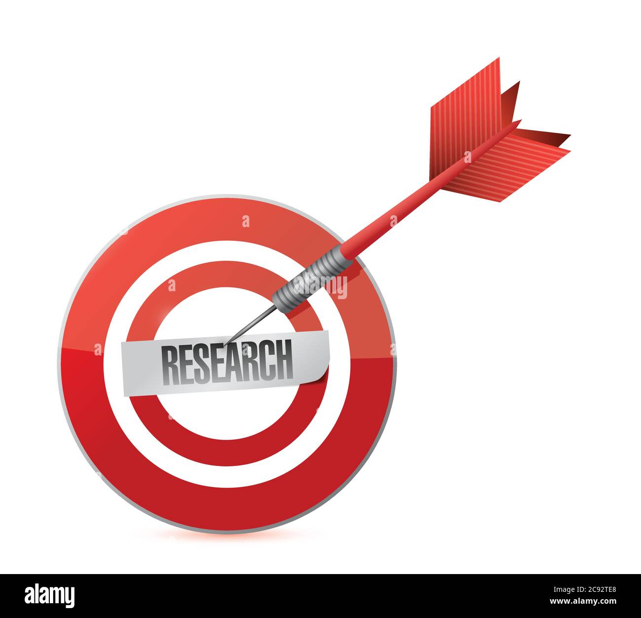 Target research dart illustration design over a white background Stock ...