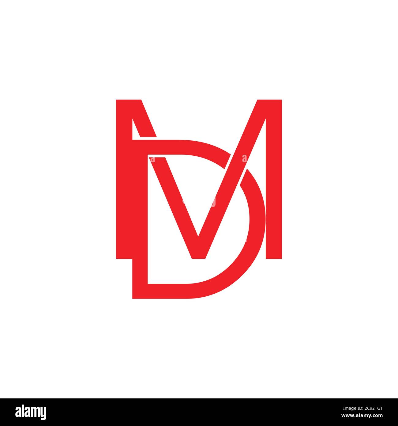 letter md linked logo vector Stock Vector Image & Art - Alamy