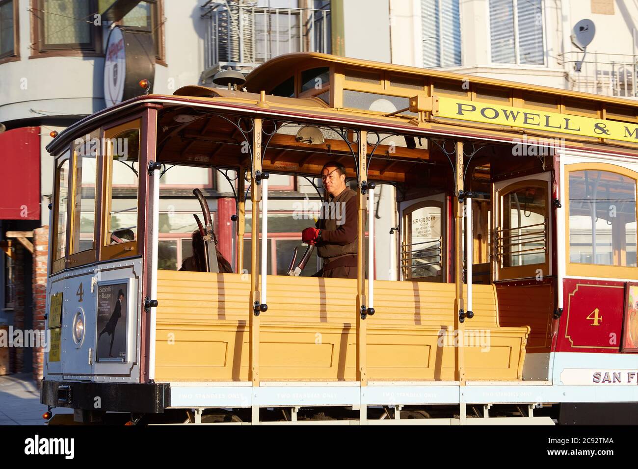 A Cable Car Passes Through North Beach San Francisco, California, USA ...