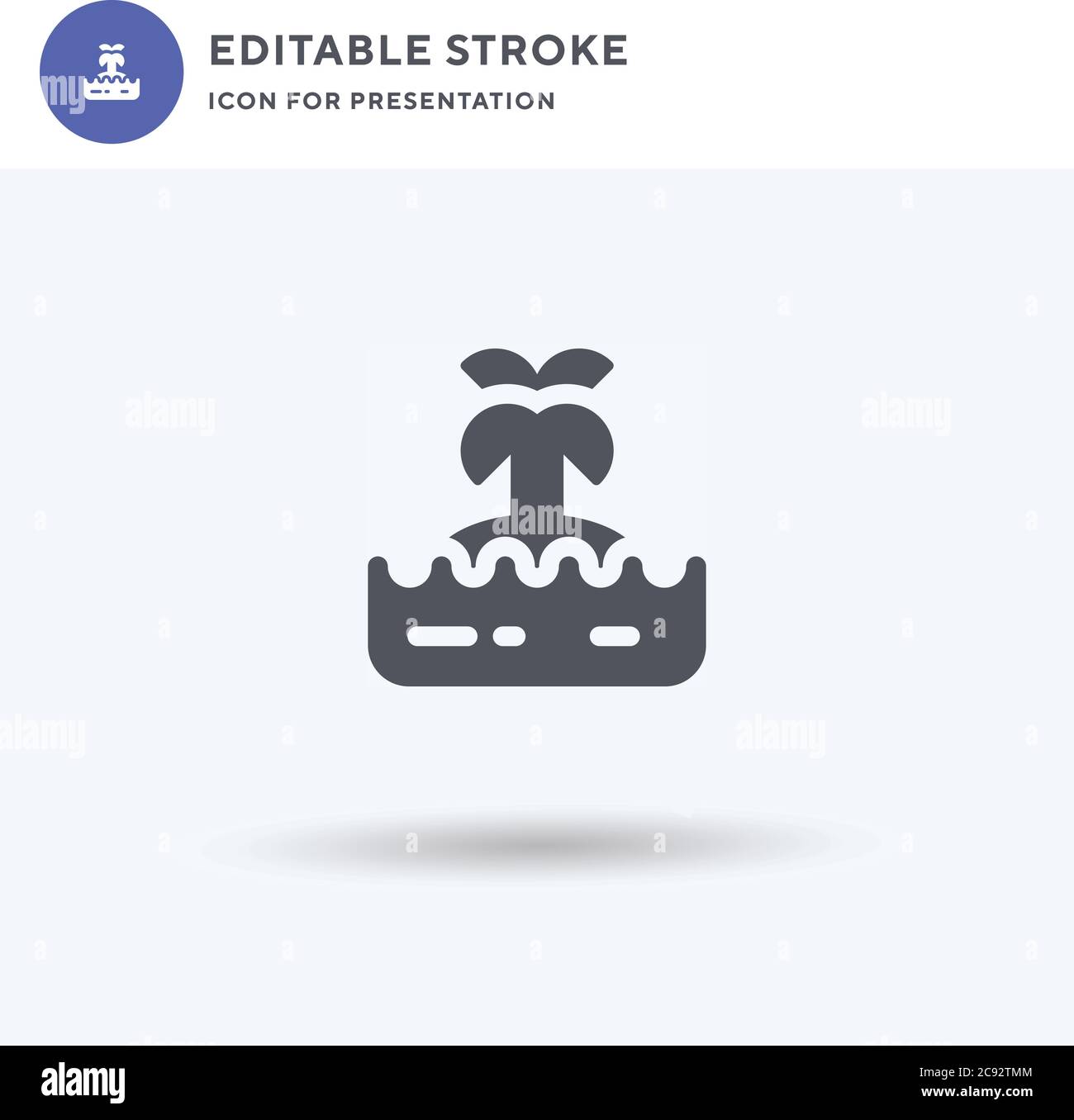 Oasis icon vector, filled flat sign, solid pictogram isolated on white ...