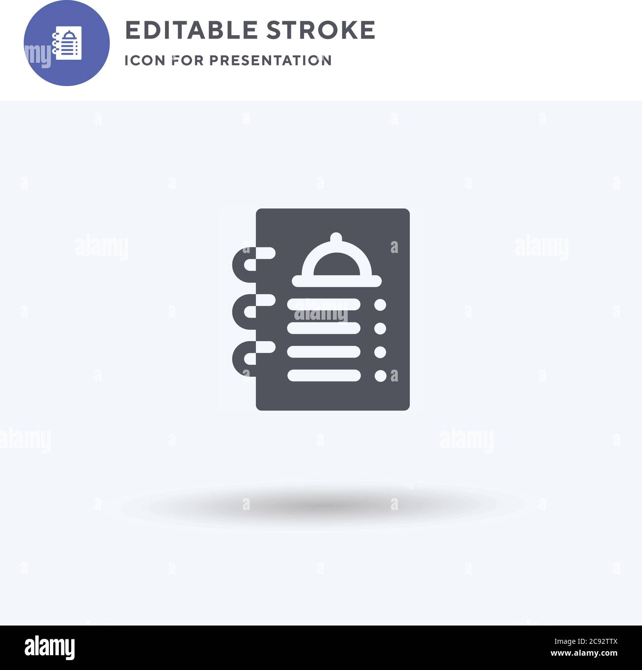 Menu icon vector, filled flat sign, solid pictogram isolated on white ...