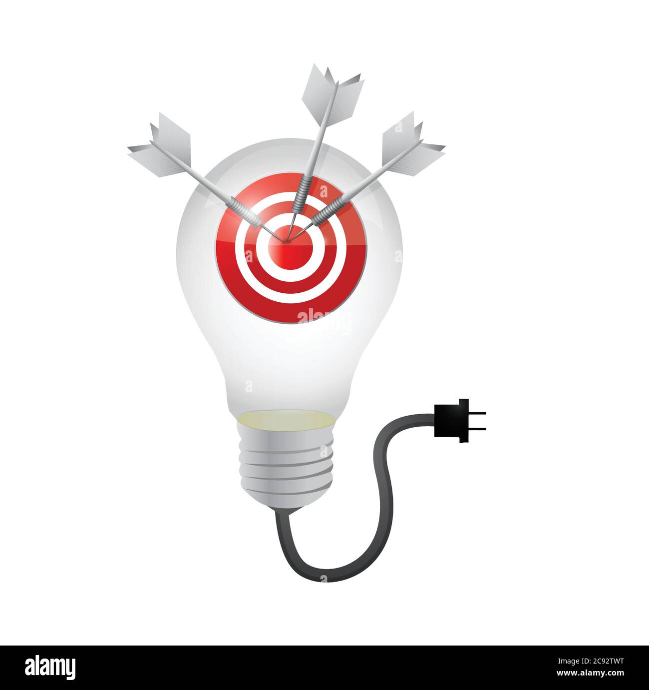 Target great ideas concept illustration design over a white background ...