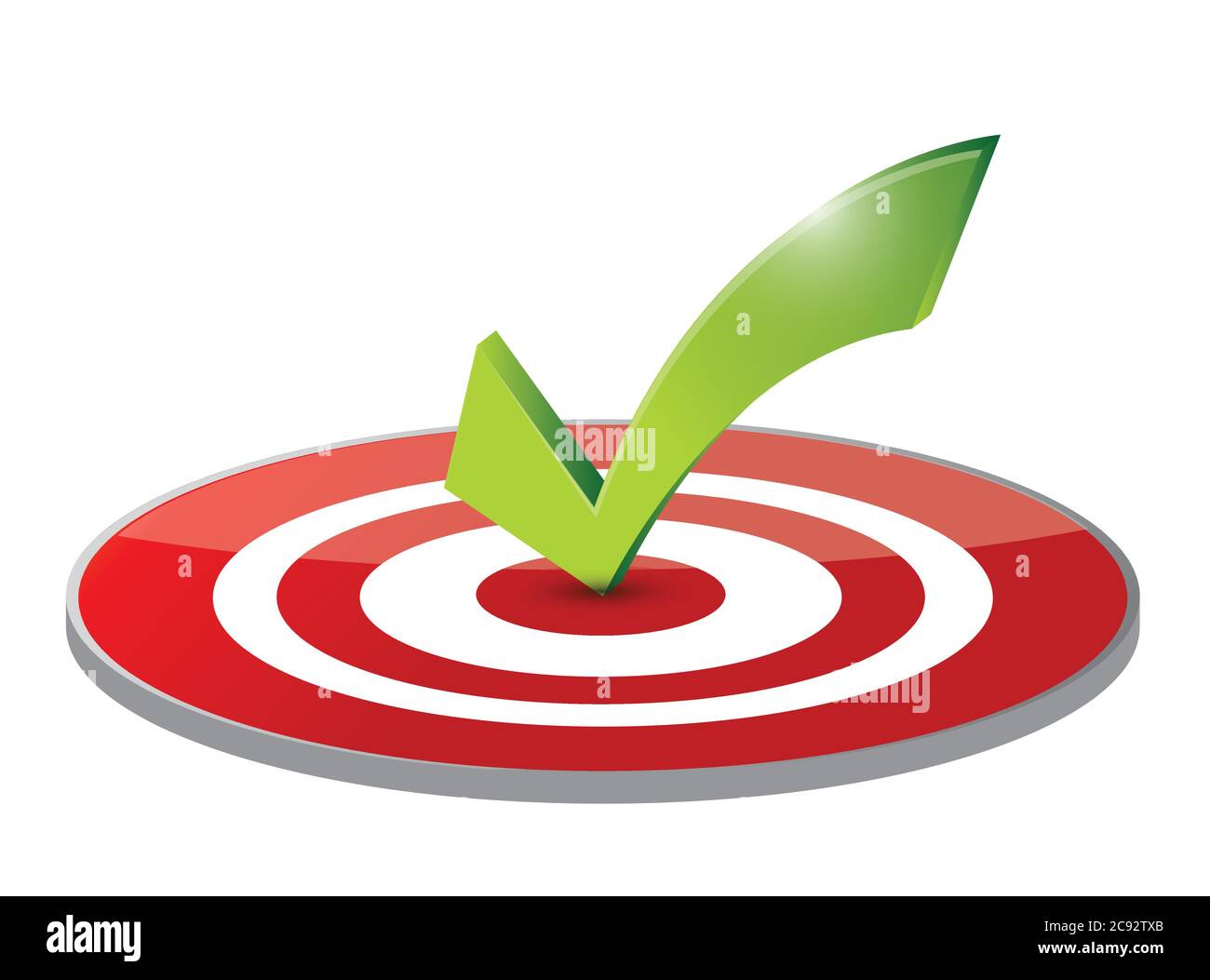 Check mark target and dart illustration design over a white background ...