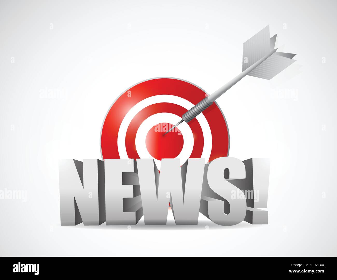News on the target concept illustration design over a white background ...