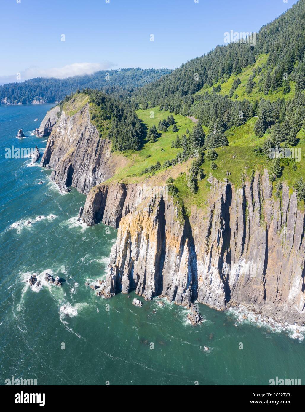 The cold water of the Pacific Ocean meets the rugged yet beautiful ...