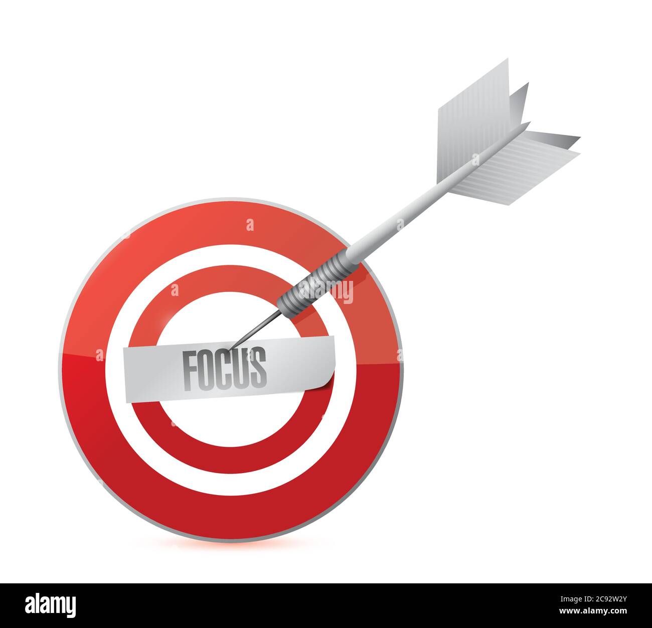 Focus target and dart illustration design over a white background Stock ...