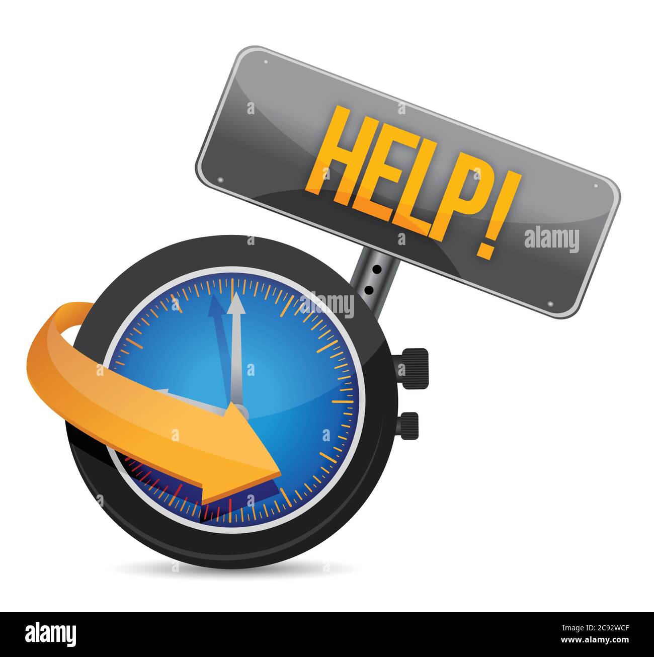 Help signpost Stock Vector Images - Alamy