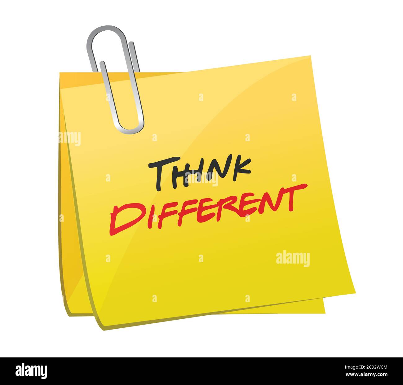 Think different post illustration design over a white background Stock ...