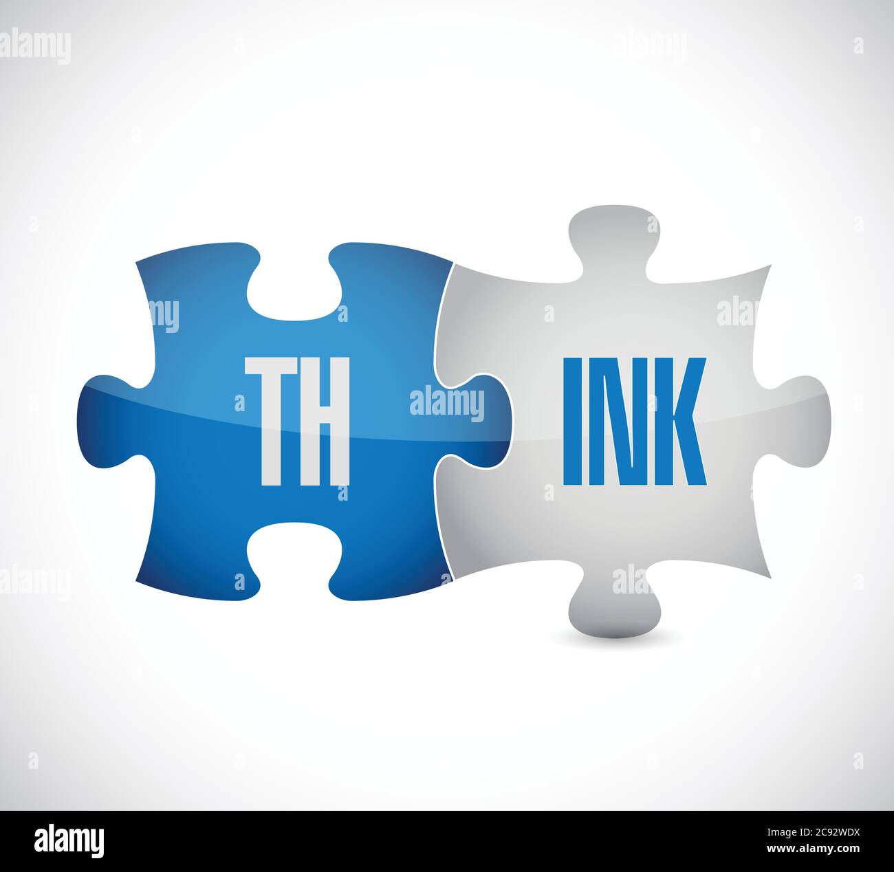 Think puzzle illustration design over a white background Stock Vector ...