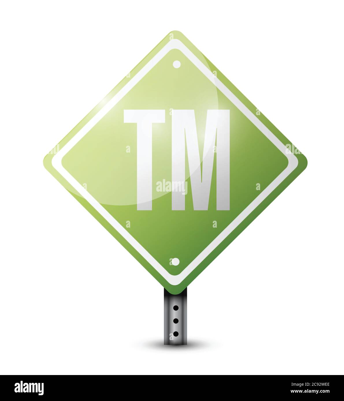Trademark road sign illustration design over a white background Stock ...