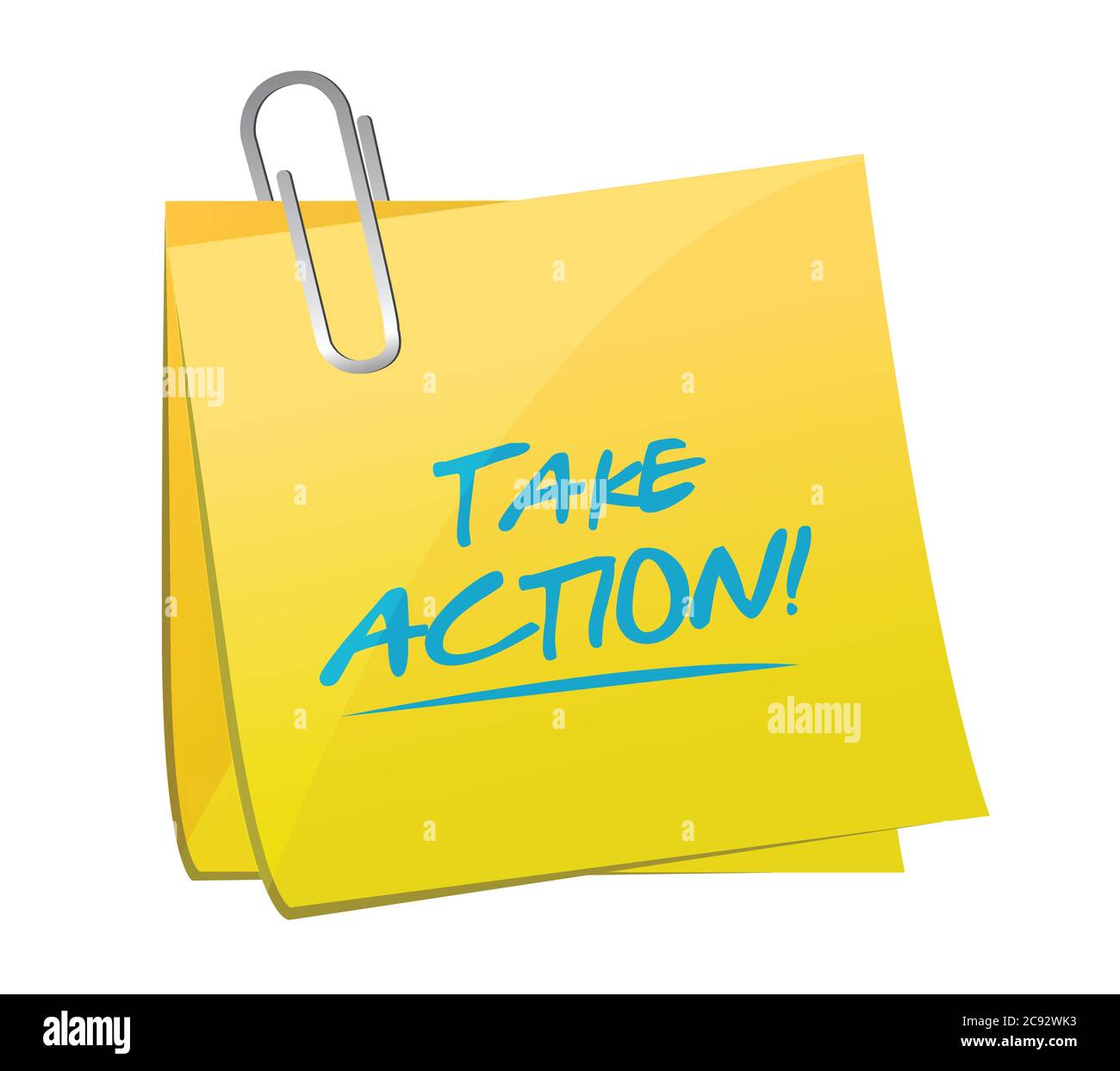 Take action post illustration design over a white background Stock ...
