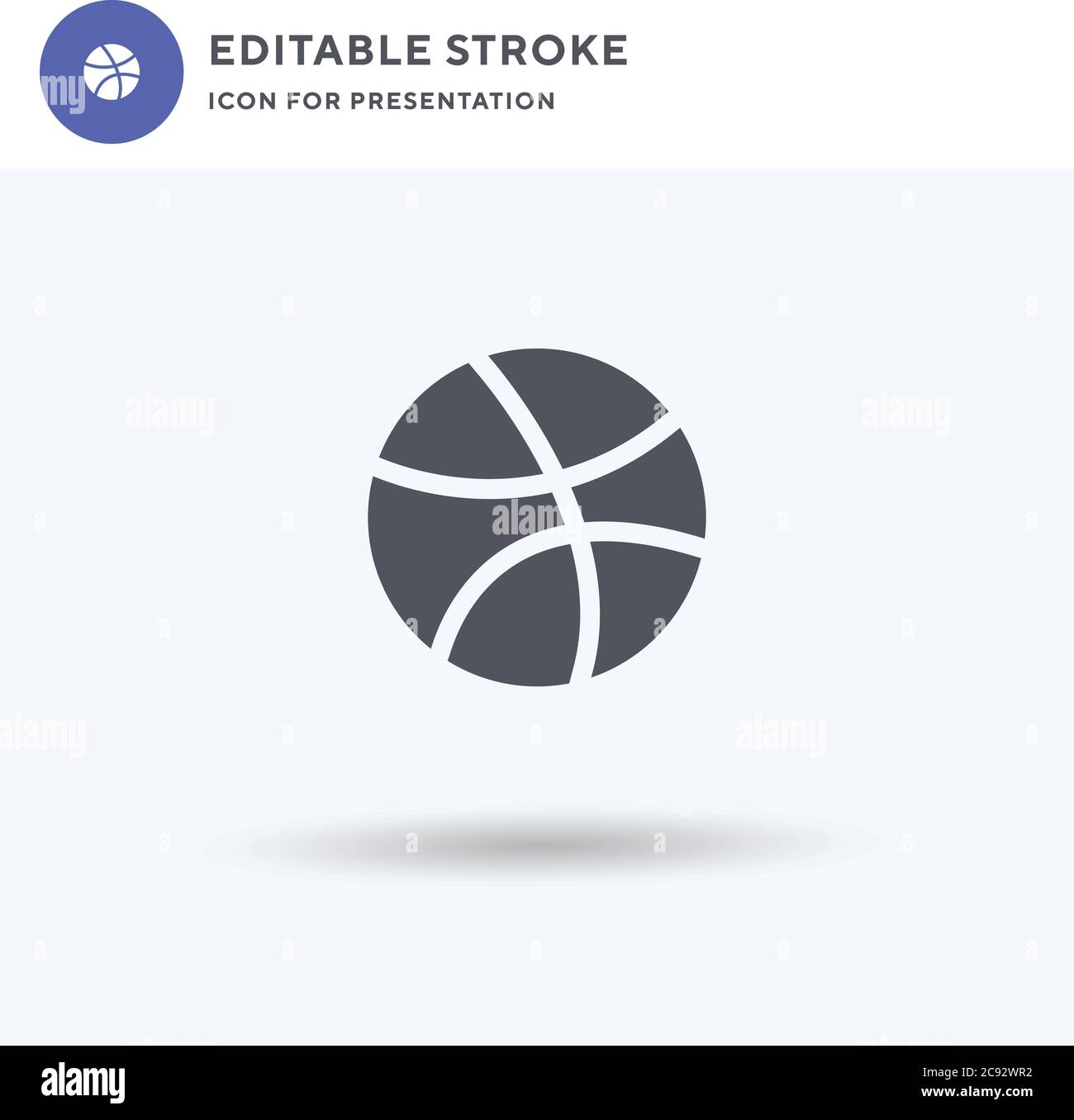 Dribble icon vector, filled flat sign, solid pictogram isolated on ...